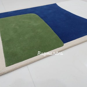 Arches Cut-pile Mustard Color 8x10 9x12 Hand-tufted 100% Wool Handmade ...