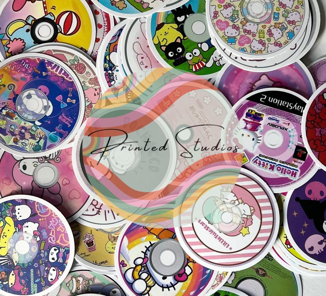 Sanrio Hello Kitty, My Melody, Kuromi, Cinnamoroll DVD CD Stickers ...