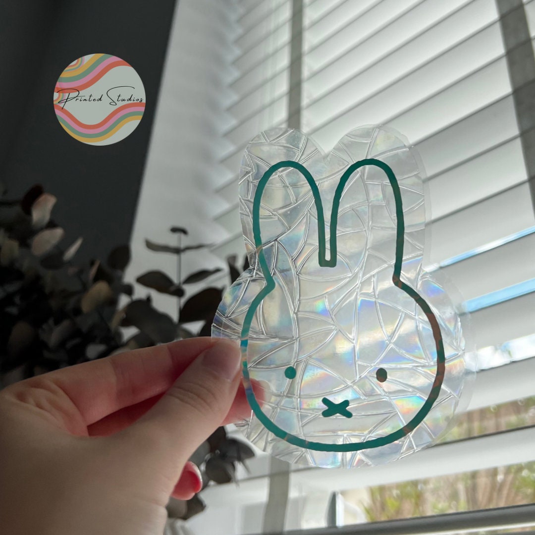 Miffy Inspired Bunny Sun Catcher Sticker Home Decor Window Cling - Etsy