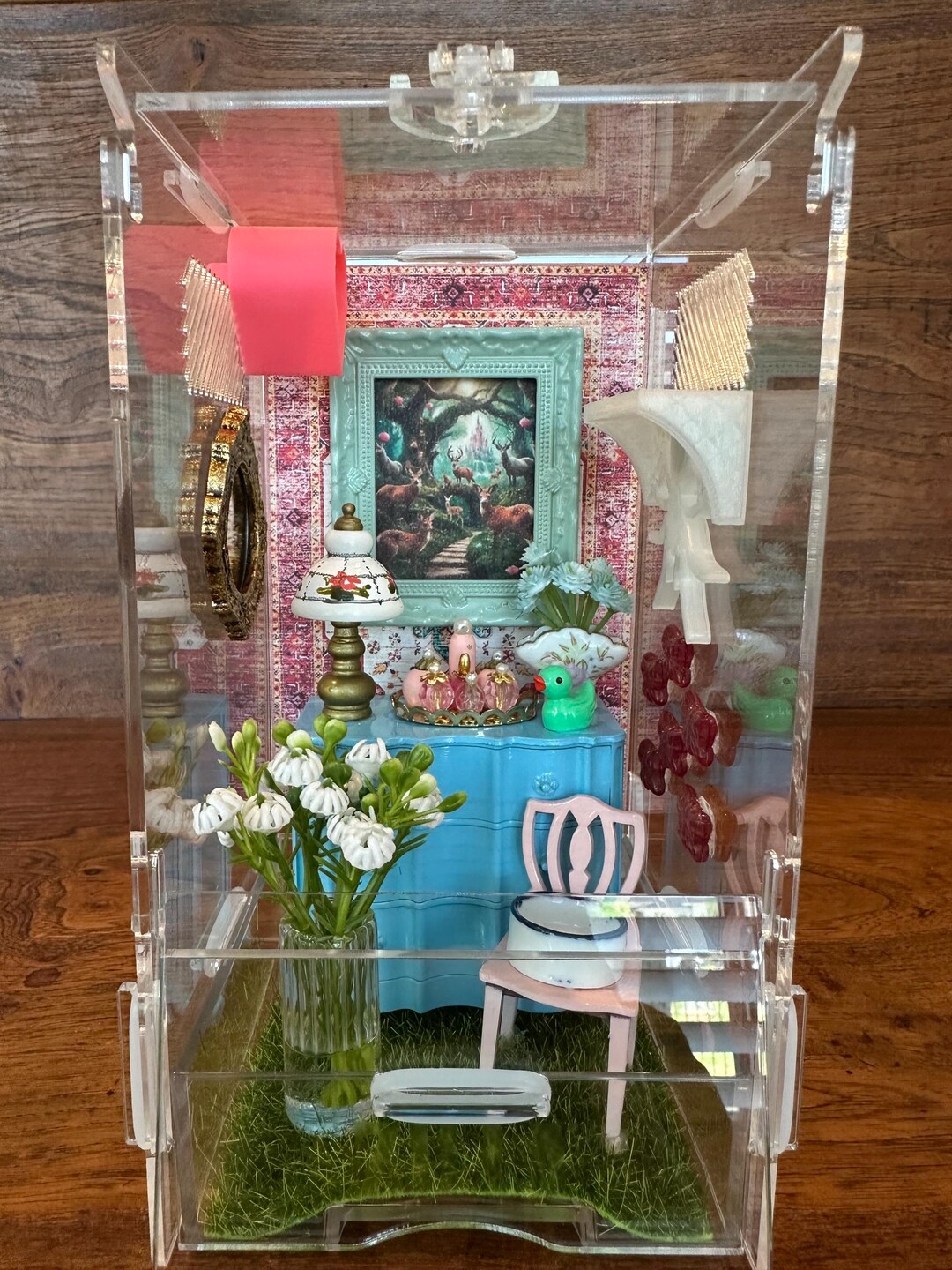 Spring Day Jumping Spider Enclosure: 4x4x8 Acrylic Habitat - Etsy