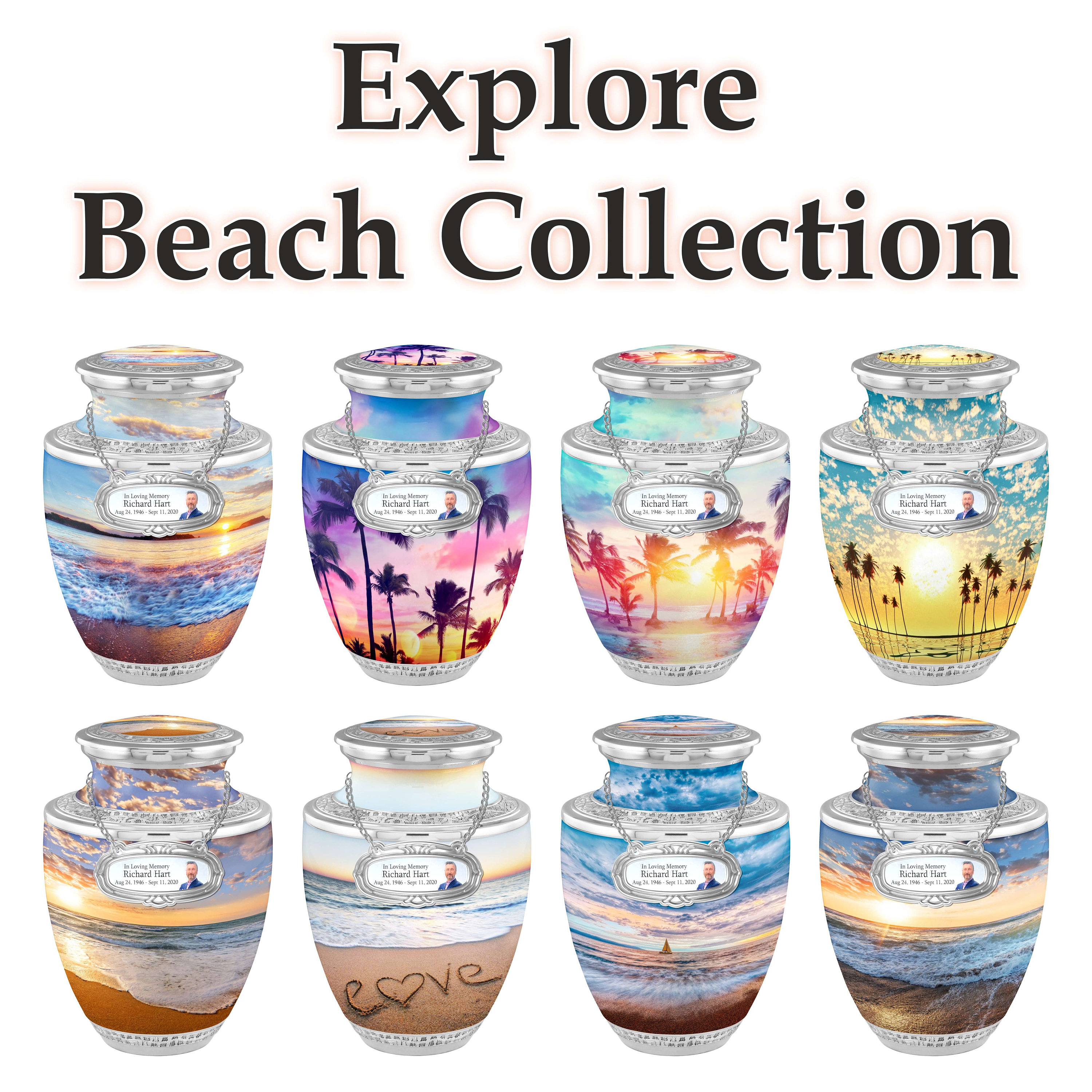 Personalized Beach Urns for Human Ashes, Urns for Human Ashes Full Size ...
