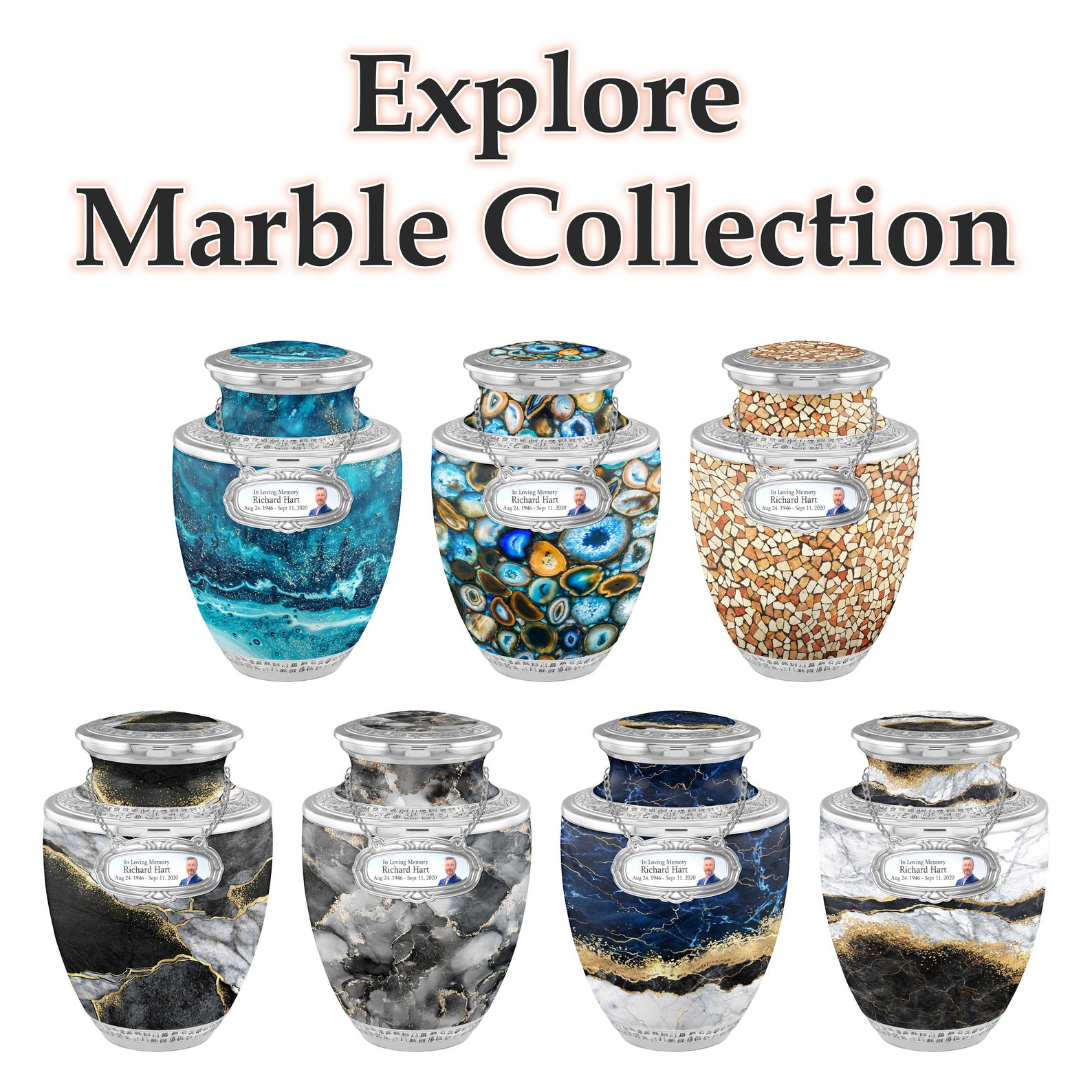 Personalized Marble Urns for Human Ashes, Urns for Human Ashes Full ...