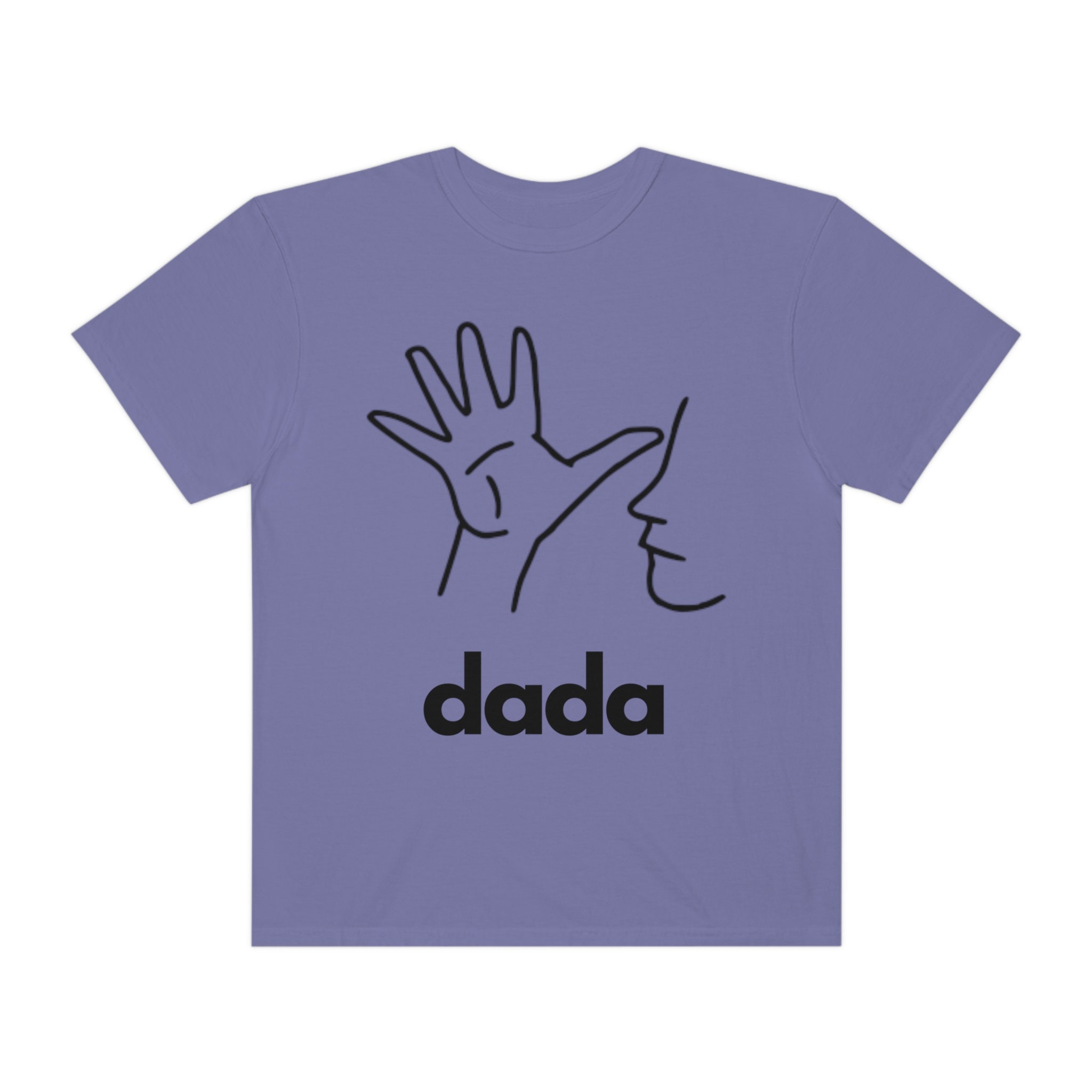 ASL Dada Tee Celebrate Family With Sign Language Unique Dad - Etsy