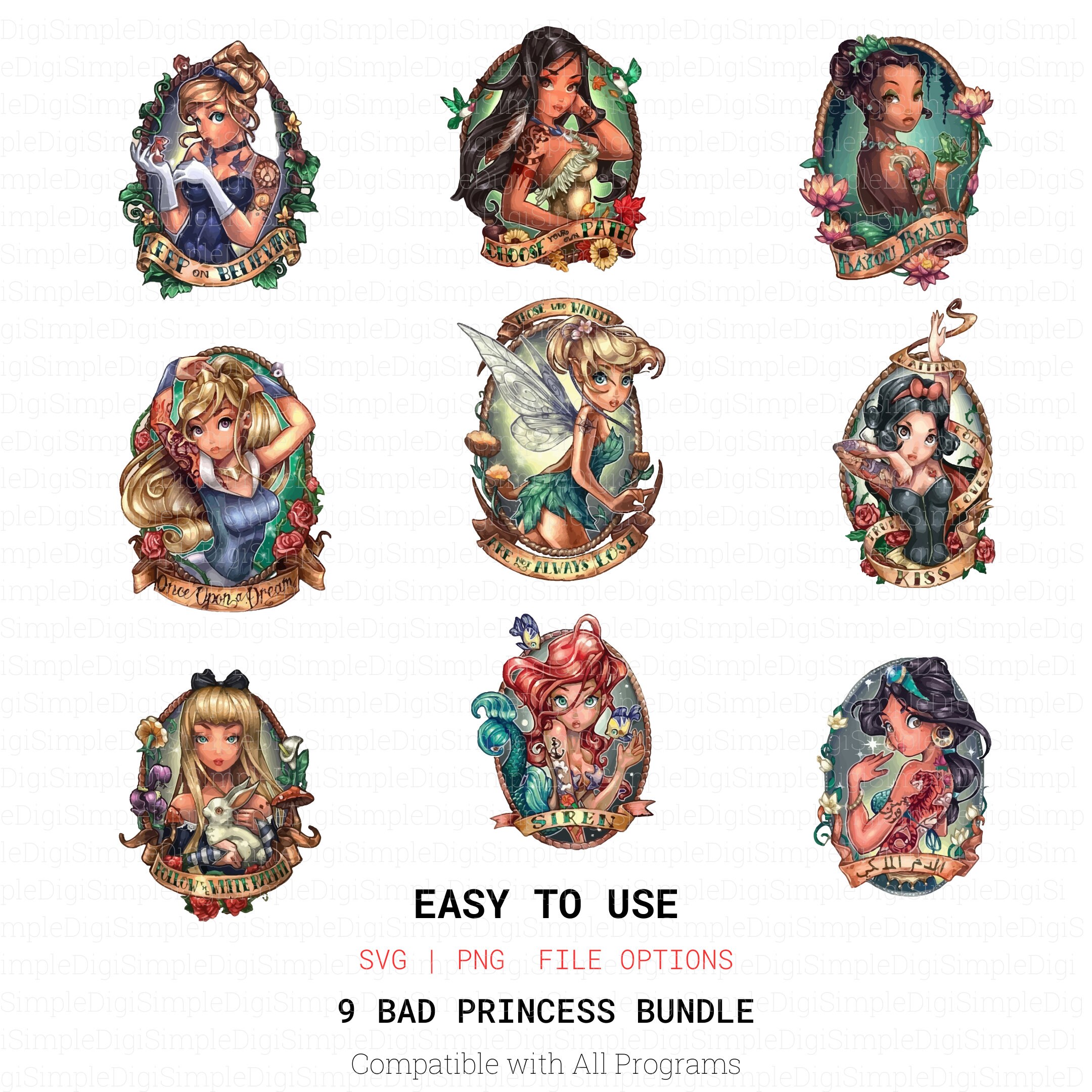 Pin Up Disney Characters