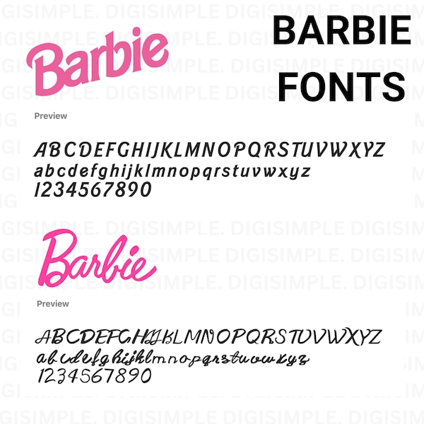 Barbie Font Silhouette - Etsy UK