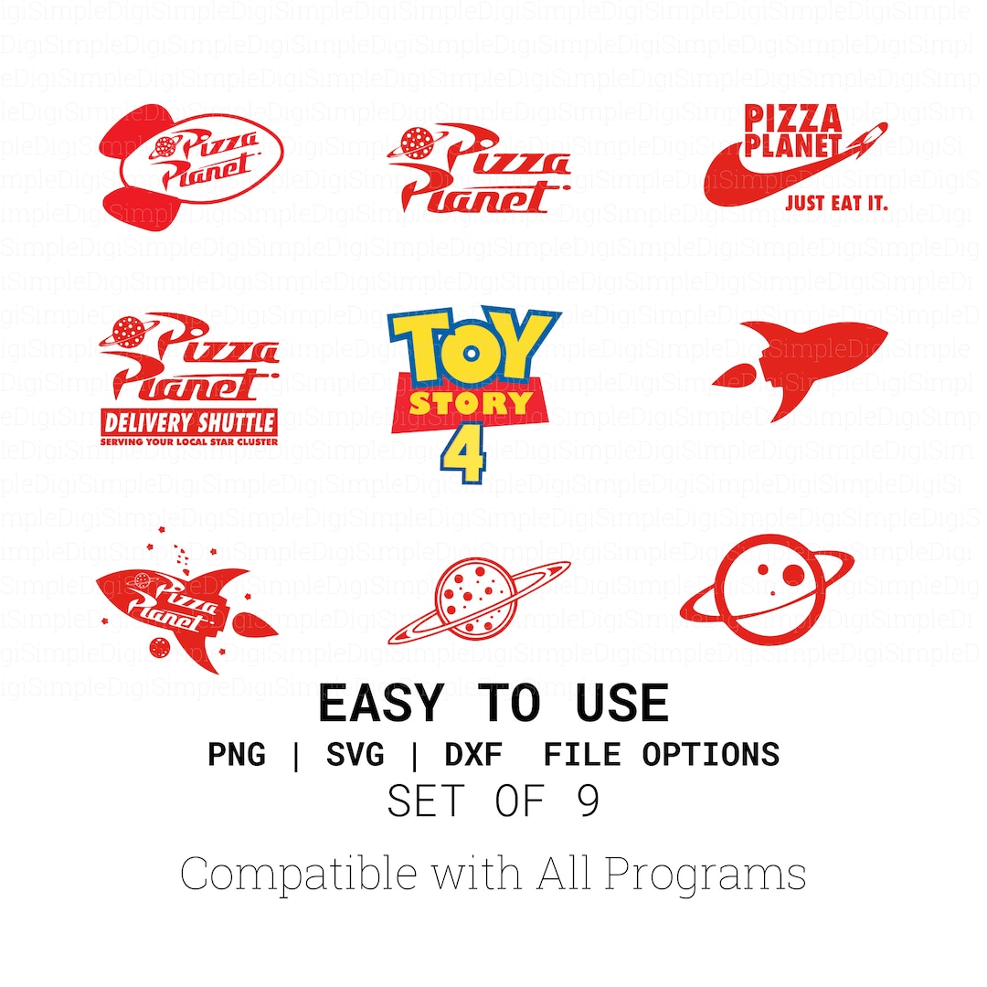Toy Story Pixar Logo SVG Pizza Planet SVG Design Files for - Etsy UK