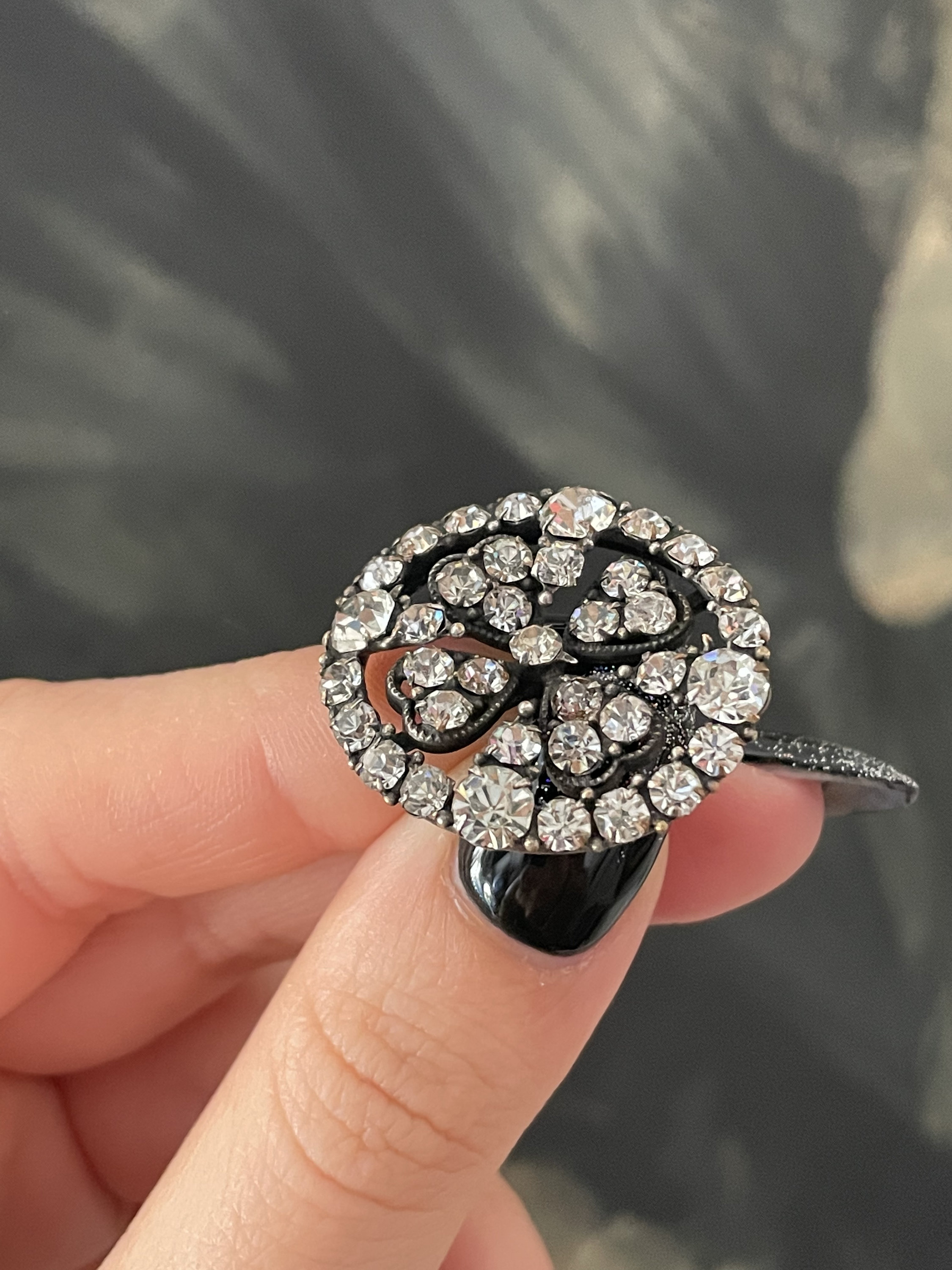 Antique Georgian Paste Stone Flower Button - Etsy