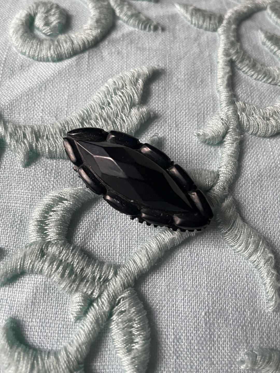 Antique Victorian Faceted Whitby Jet Mourning Brooch 1880s - Etsy