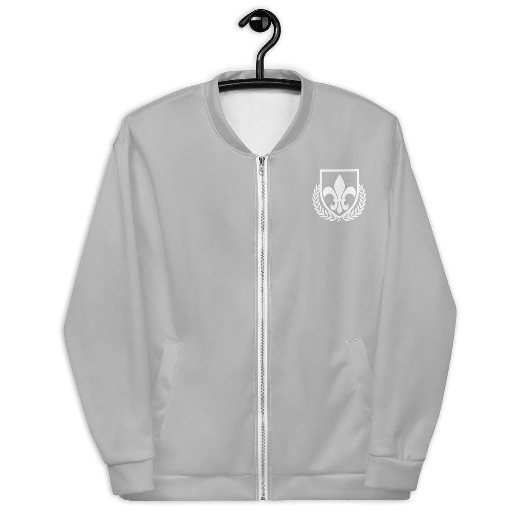 Power Crest, Made for Layering, Gray and White Crest Men's Bomber ...
