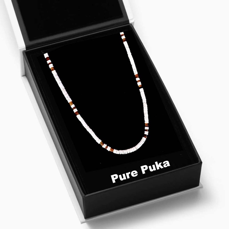 Men White Puka Necklace - Etsy