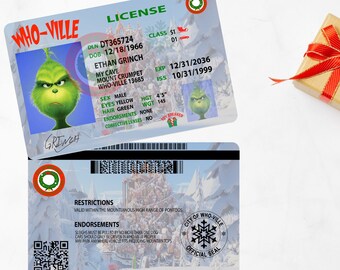 Grinch Drivers License Digital Download PNG SVG - Etsy