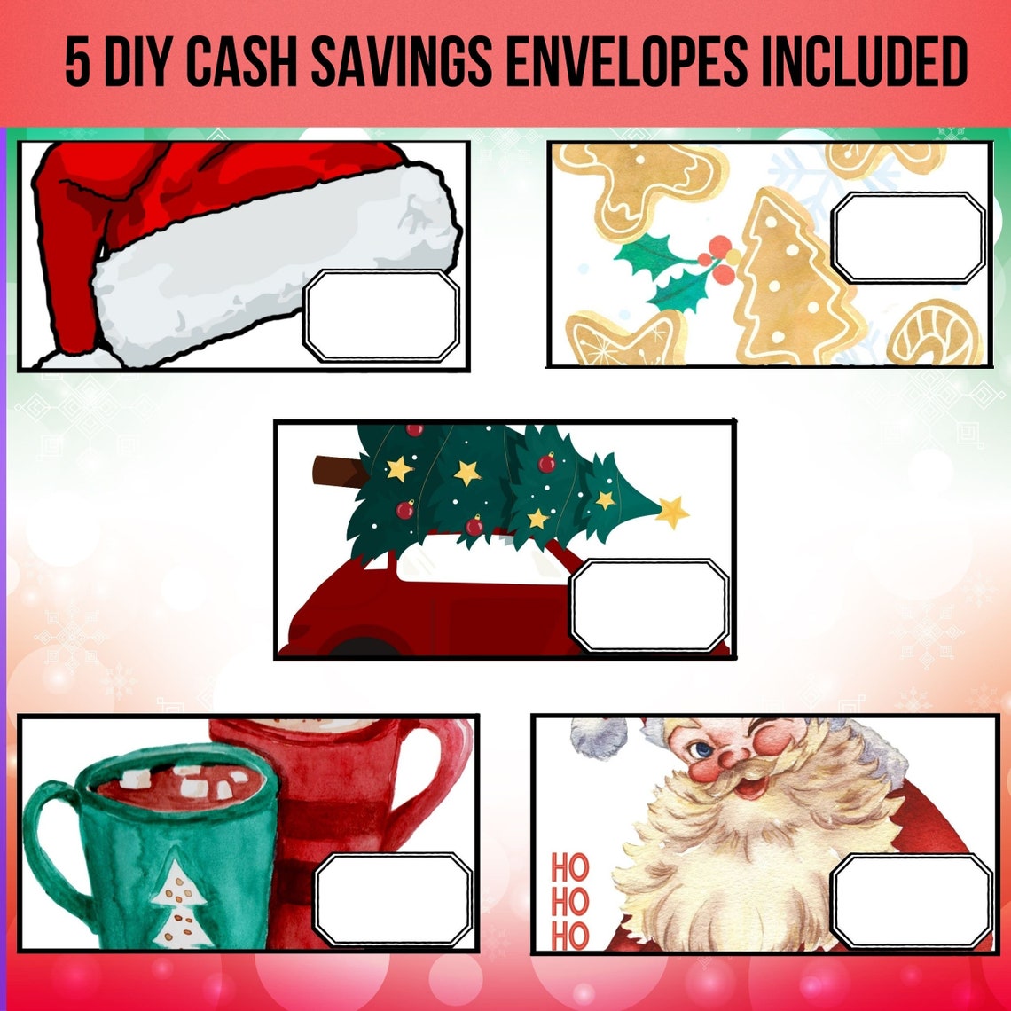 Christmas Savings Challenge Printable Christmas Savings Christmas ...