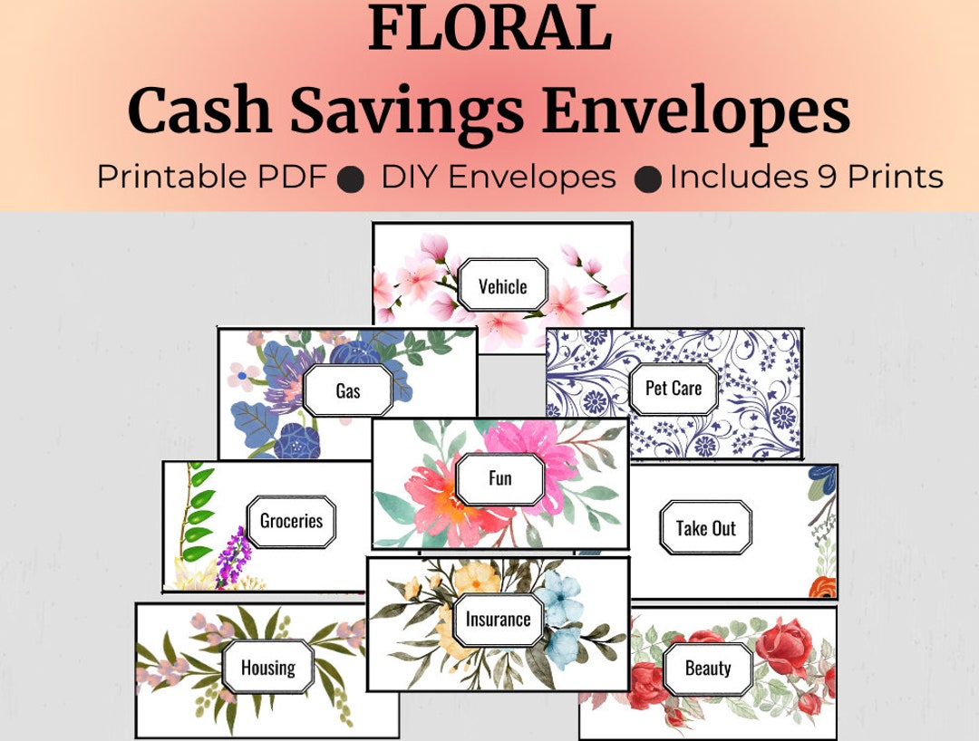 Cash Savings Envelopes Saving Money Methods Printable Cash Envelopes ...
