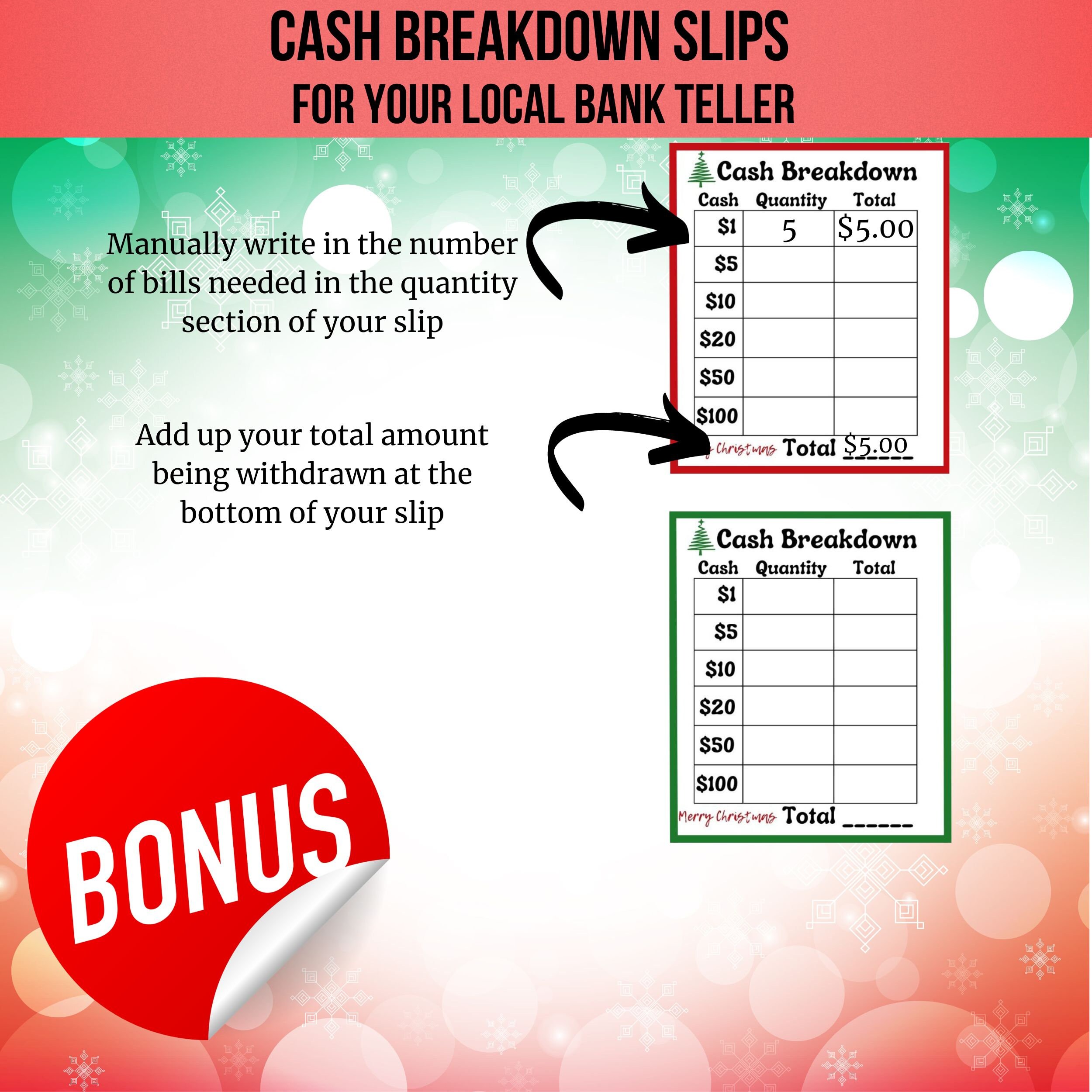 Christmas Savings Challenge Printable Christmas Savings Christmas ...