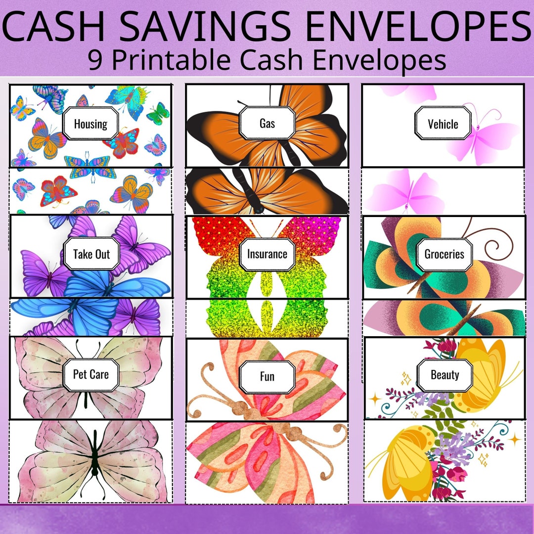 Cash Envelopes Cash Savings Envelopes Cash Envelope System Money ...