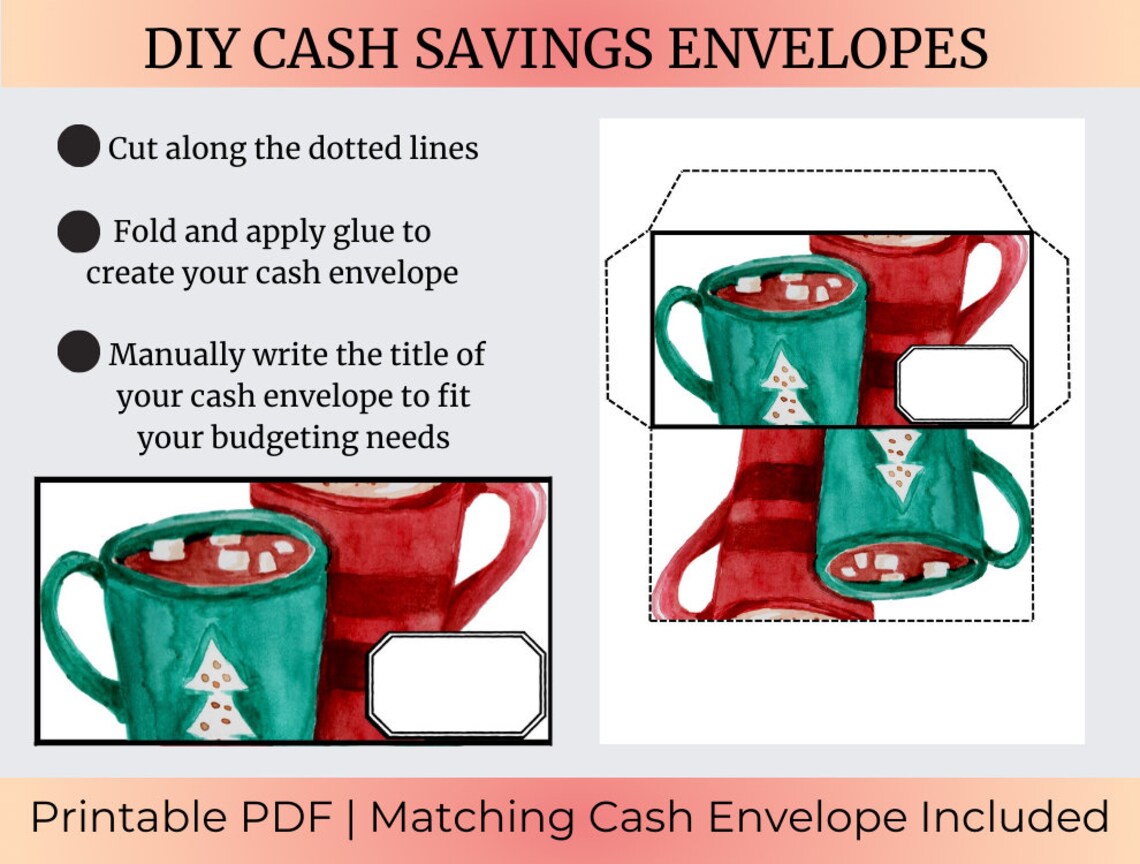 Christmas Savings Challenge Printable Christmas Savings Christmas ...