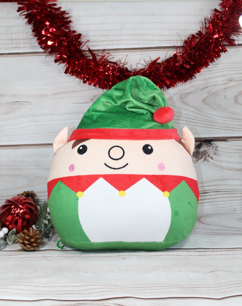 Mumbles Personalised Squishy Teddy, Festive Elf Toy, Custom Named ...