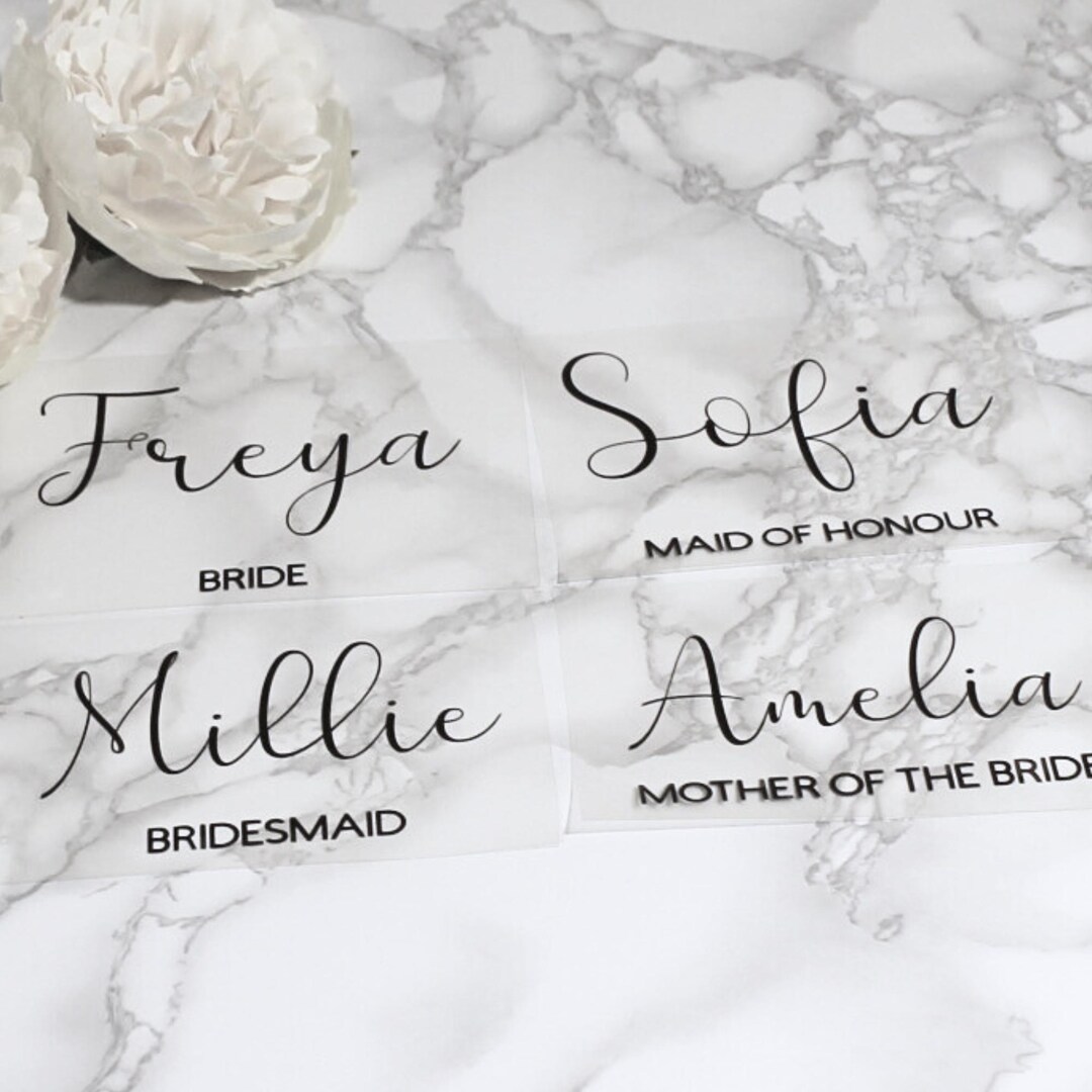 Personalised Wedding Name Decal, Custom Vinyl Sticker for Wedding, DIY ...