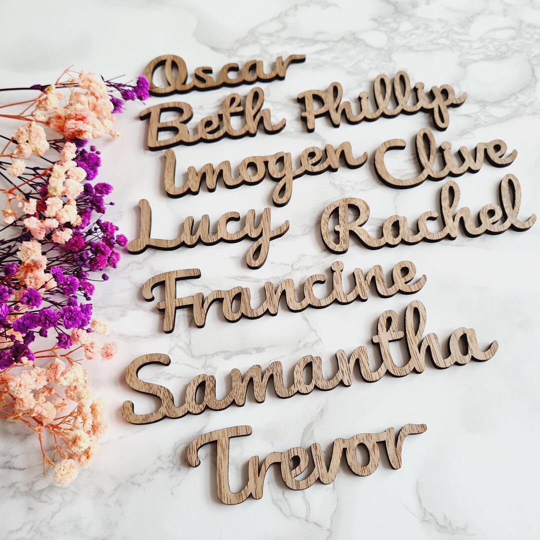 Custom Wedding Table Names, Rustic Wedding Decor, Personalised Wedding ...
