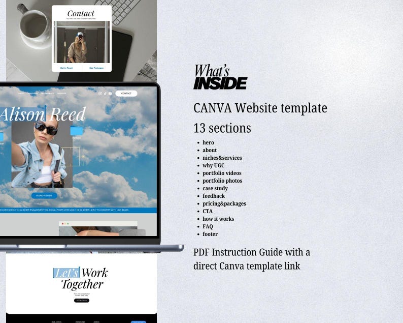 UGC Portfolio Template: Canva Media Kit for Content Creators IOS Core ...