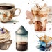 50 Watercolor Coffee Clip Art, Coffee Cup Clipart Bundle, Coffee Mug ...