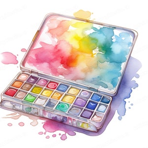 Watercolor Paint Clipart, Paint Set Clipart, Painter Clipart, Artist ...