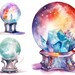 Watercolor Crystal Ball Clipart, Witch Clipart, Occult Clipart, High ...