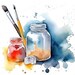 Watercolor Paint Clipart, Paint Set Clipart, Painter Clipart, Artist ...