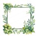 Watercolor Green Frame Clipart, Green Frames Illustrations, Floral ...