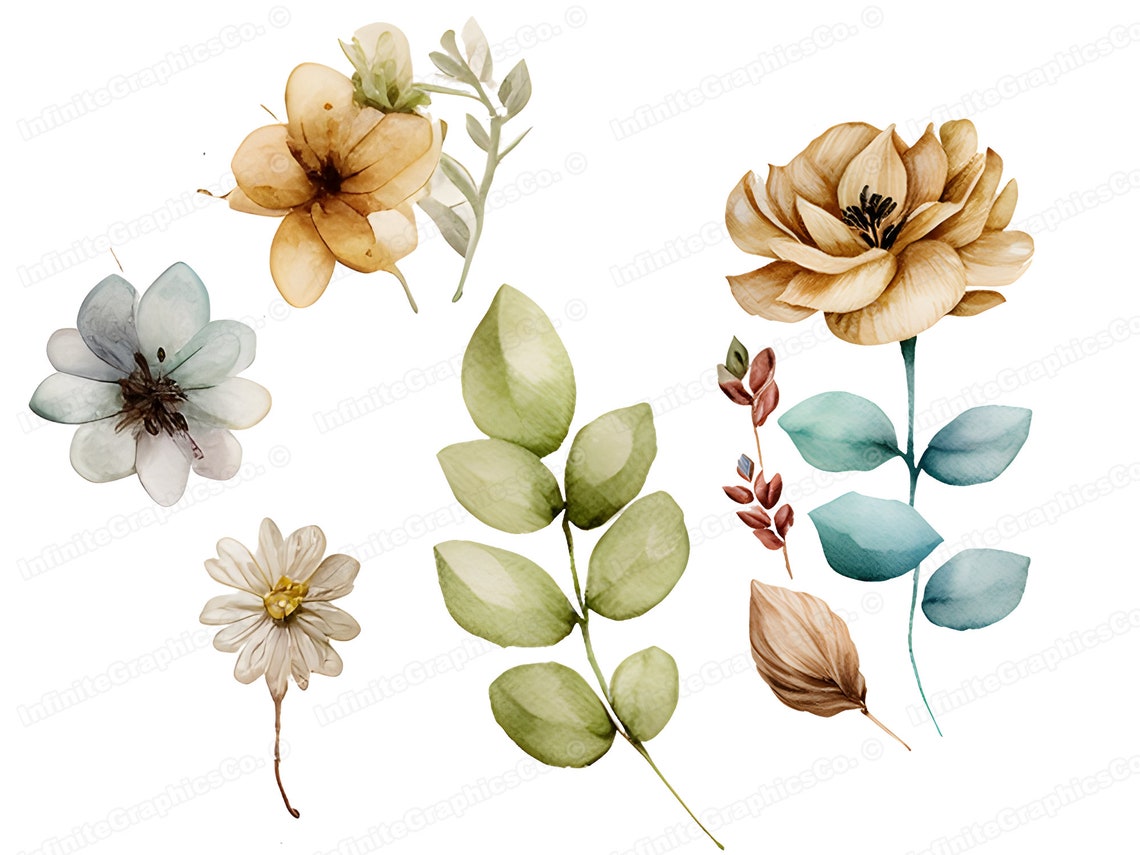 50 Watercolor Coffee Clip Art, Coffee Cup Clipart Bundle, Coffee Mug ...