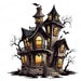 Halloween Haunted House Clipart, Spooky House Clipart, Witch's House ...