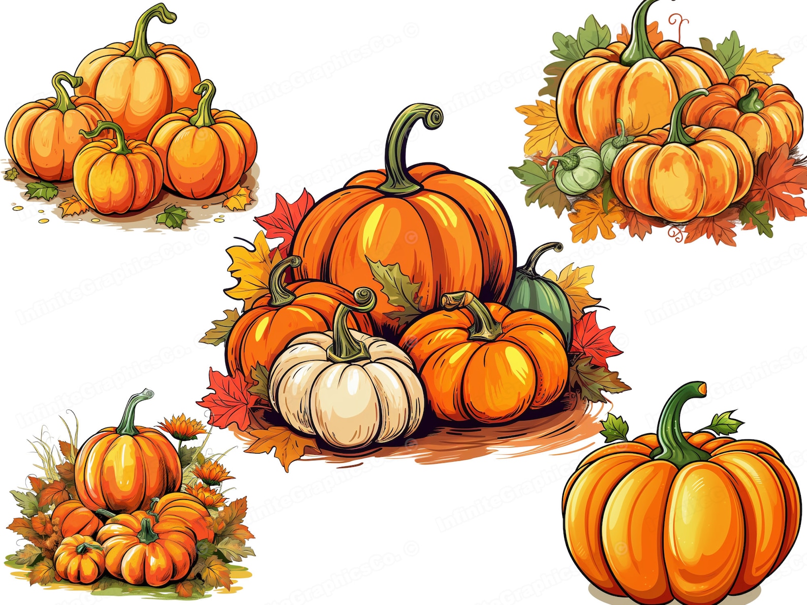 Pumpkin Clipart, Autumn Clipart, Fall Illustrations, Fall Clip Art ...