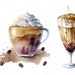 50 Watercolor Coffee Clip Art, Coffee Cup Clipart Bundle, Coffee Mug ...