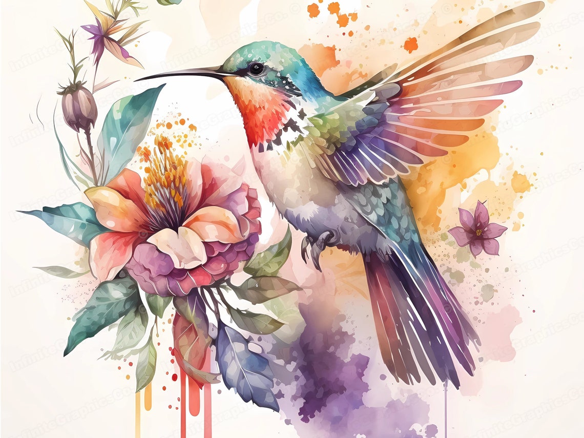 11 Hummingbird Art Bundle for Paper Crafting and Digital Crafting ...