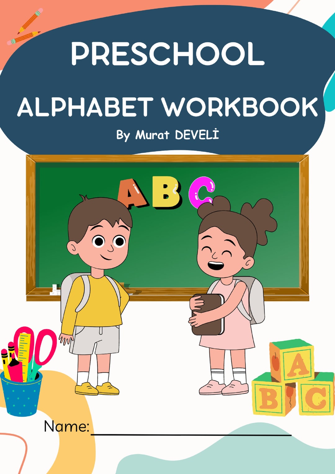 Preschool Alphabet Workbook Printable Kindergarten - Etsy