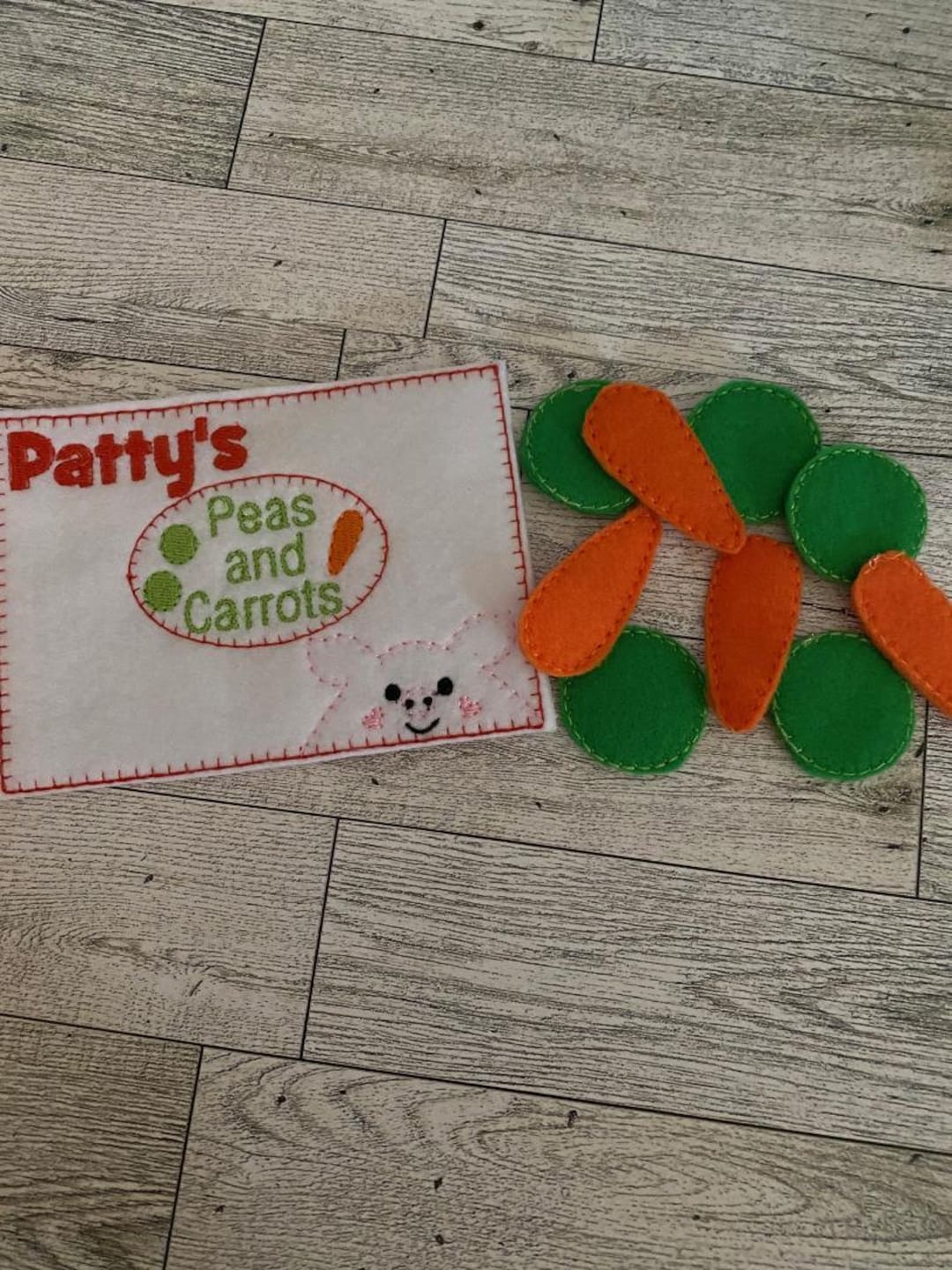 Felt Play Food, Peas and Carrots, Pretend Kitchen Toy - Etsy
