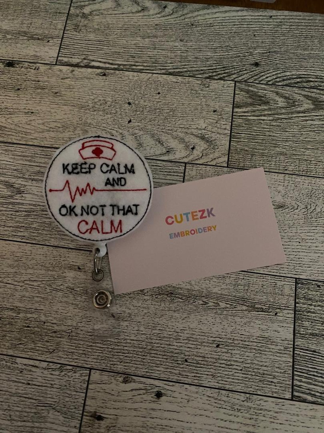 Nurse Cardiac Bage ID Reel Retractable Alligator Clip or Belt Clip Nurses Tech. Medical Keep ...