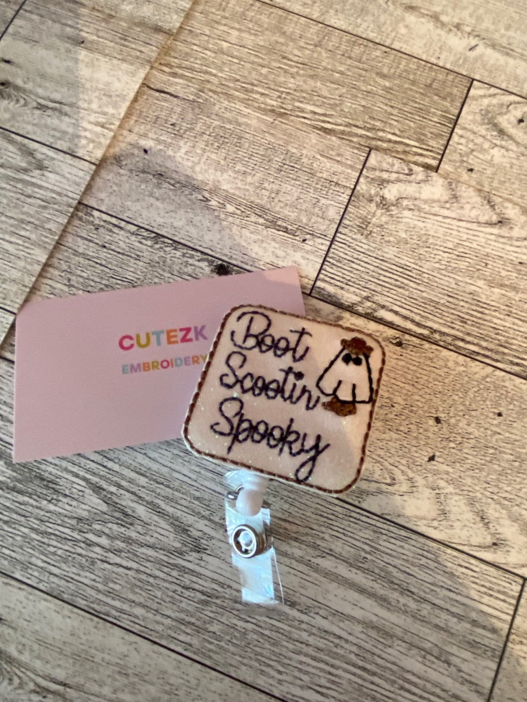Boot Scootin Spooky Halloween Ghost Badge Reel. Alligator - Etsy
