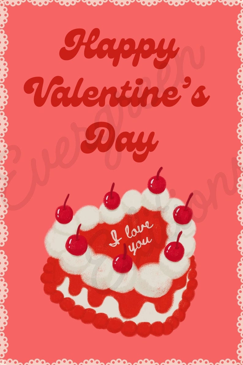 Retro Valentine's Cards Printable, Instant Download - Etsy