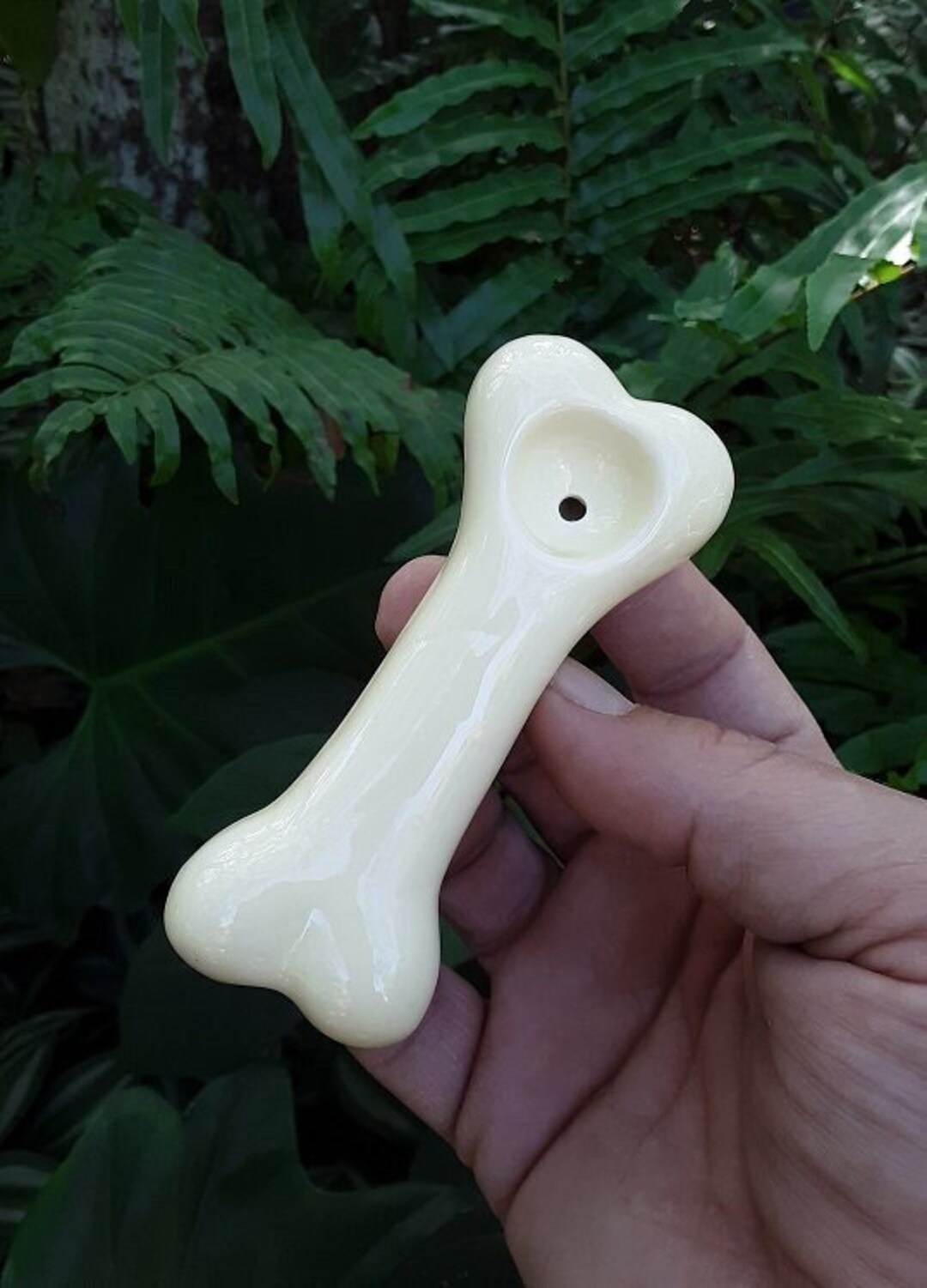 Ceramic Dog Bone Pipe, Skeleton Bone Pipe, Hand Painted White Pipe - Etsy