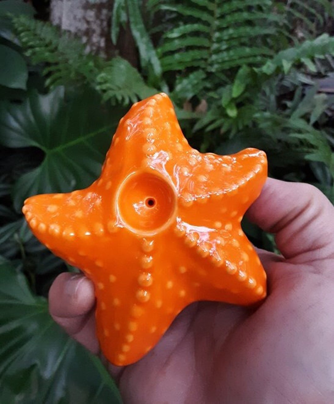 Ceramic Starfish Pipe, Star Fish Ocean Pipe, Hand Painted Pipe - Etsy
