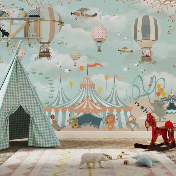 Circus Wall Mural - Etsy