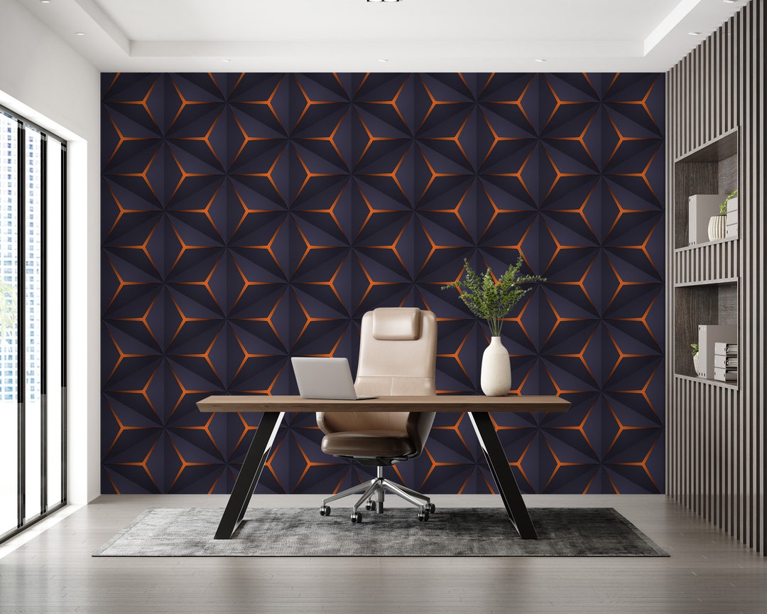 3D Looking Wallpaper Art Wallpaper Peel and Stick Abstract - Etsy