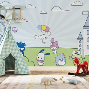 Kuromi Sanrio Castle Fairyland Kids Photo Wallpaper Modern Wall Decor ...