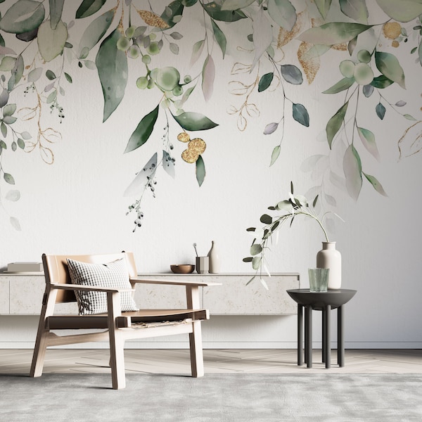 Botanical Wallpaper - Etsy