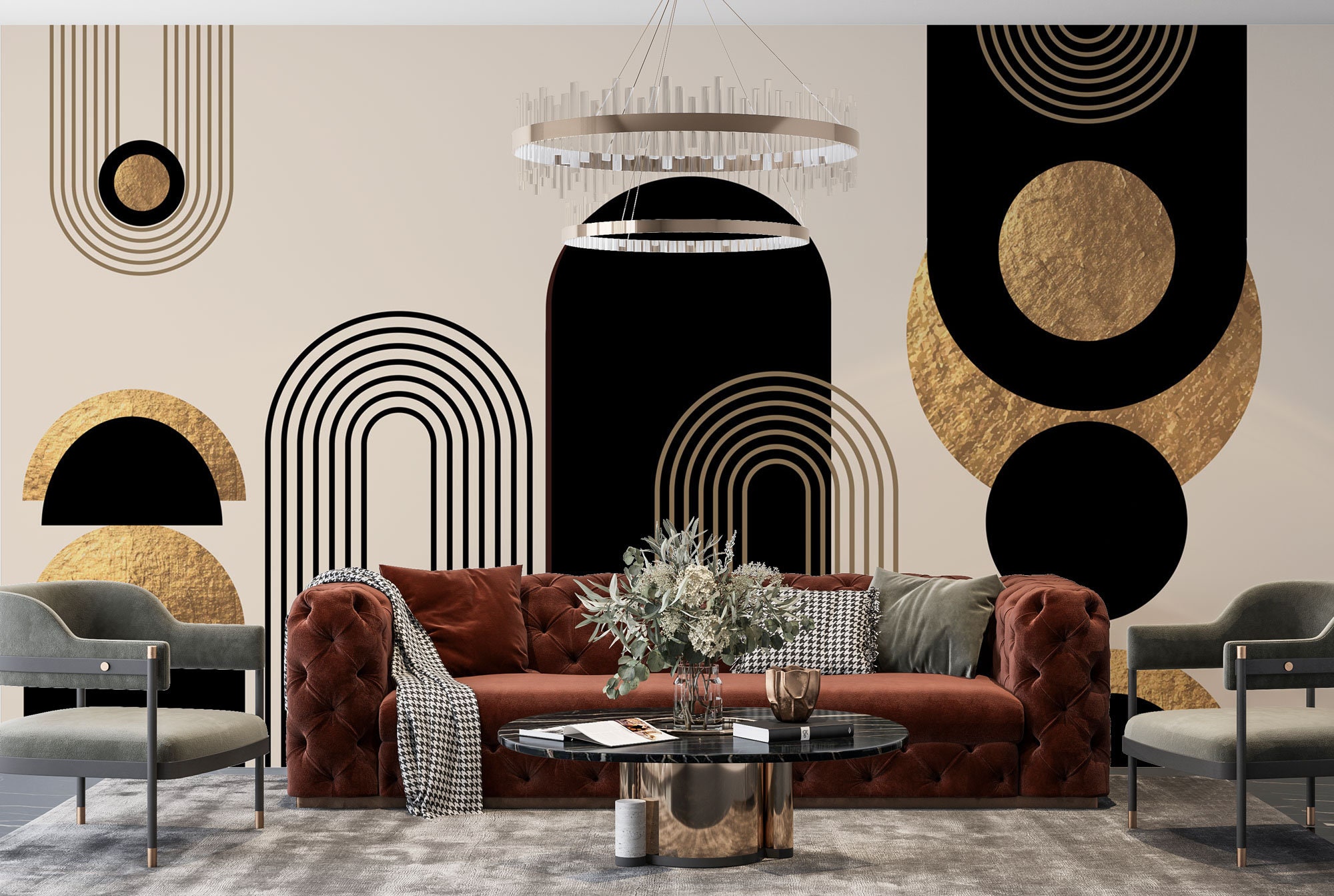 Customizable Design Art Wallpaper Peel and Stick Abstract - Etsy Canada