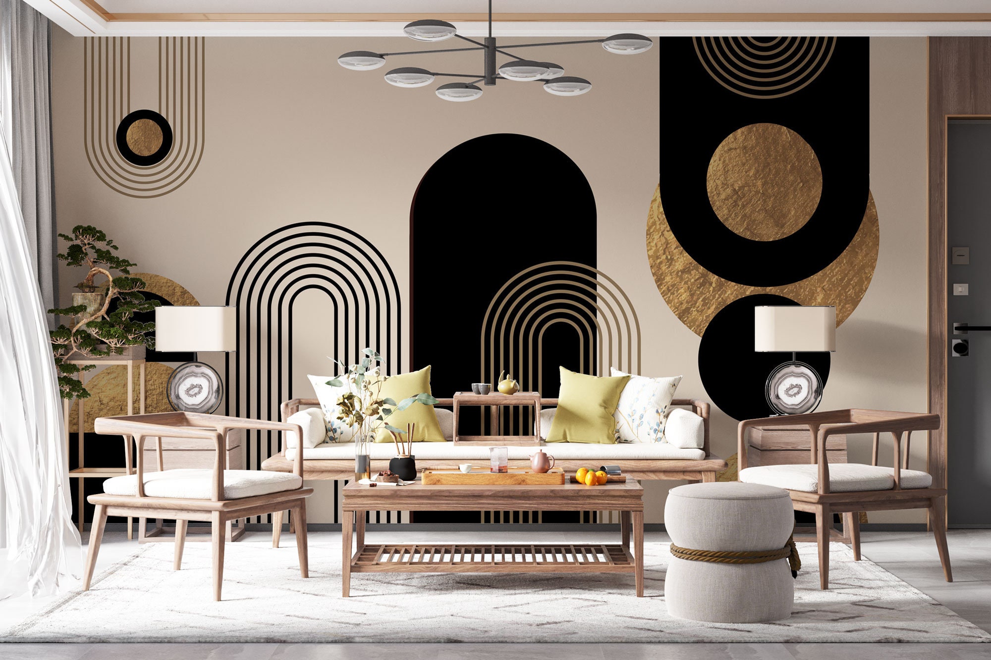 Customizable Design Art Wallpaper Peel and Stick Abstract - Etsy Canada