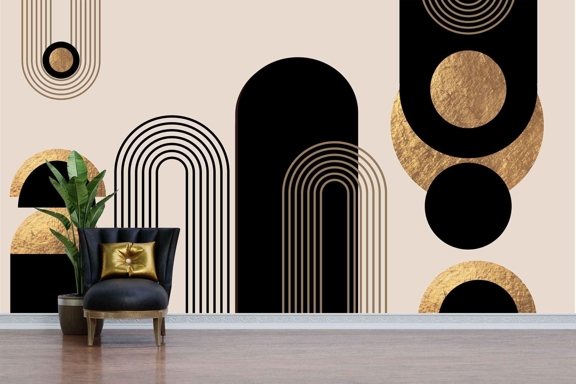 Customizable Design Art Wallpaper Peel and Stick Abstract - Etsy Canada