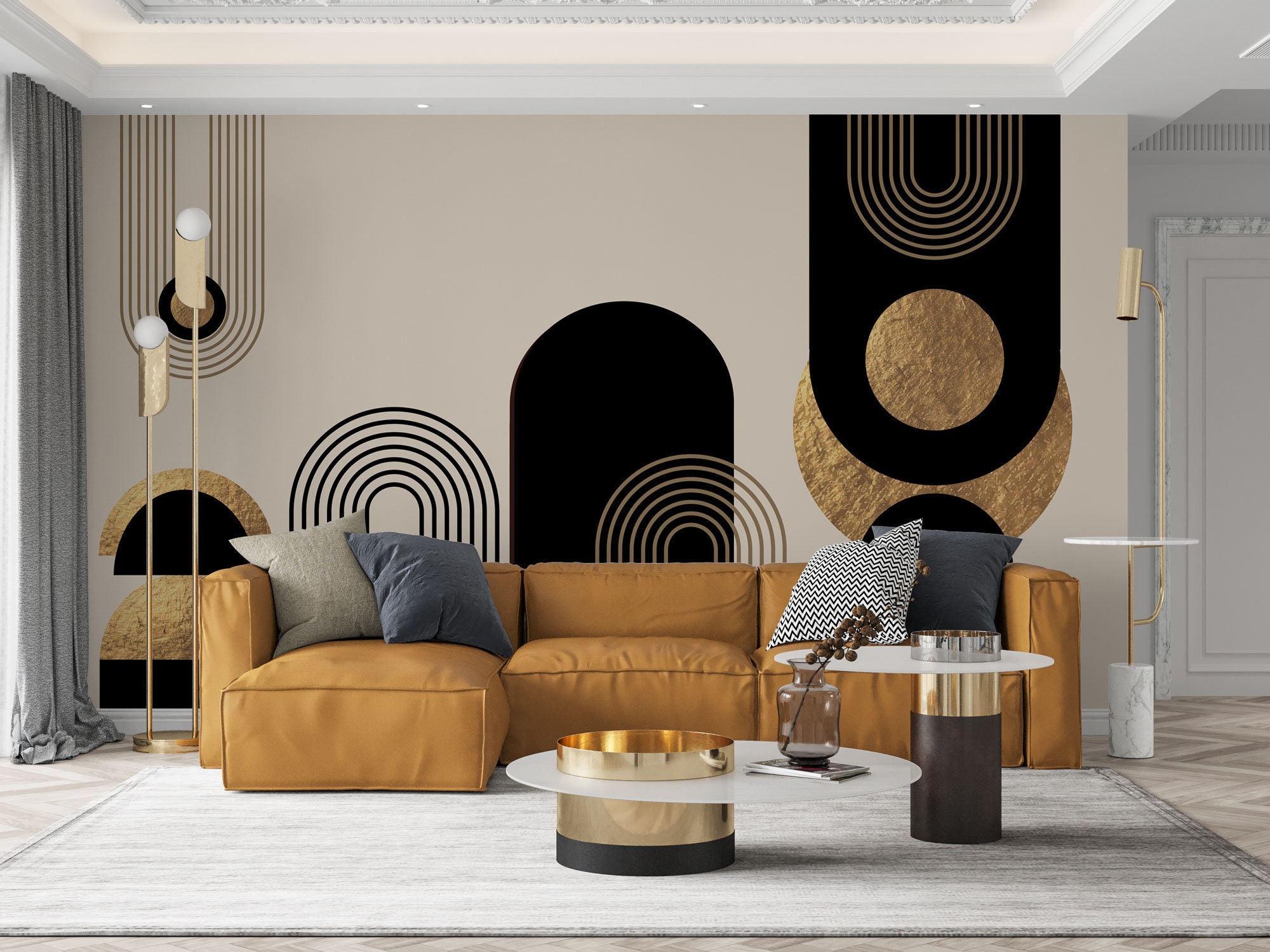 Customizable Design Art Wallpaper Peel and Stick Abstract - Etsy Canada