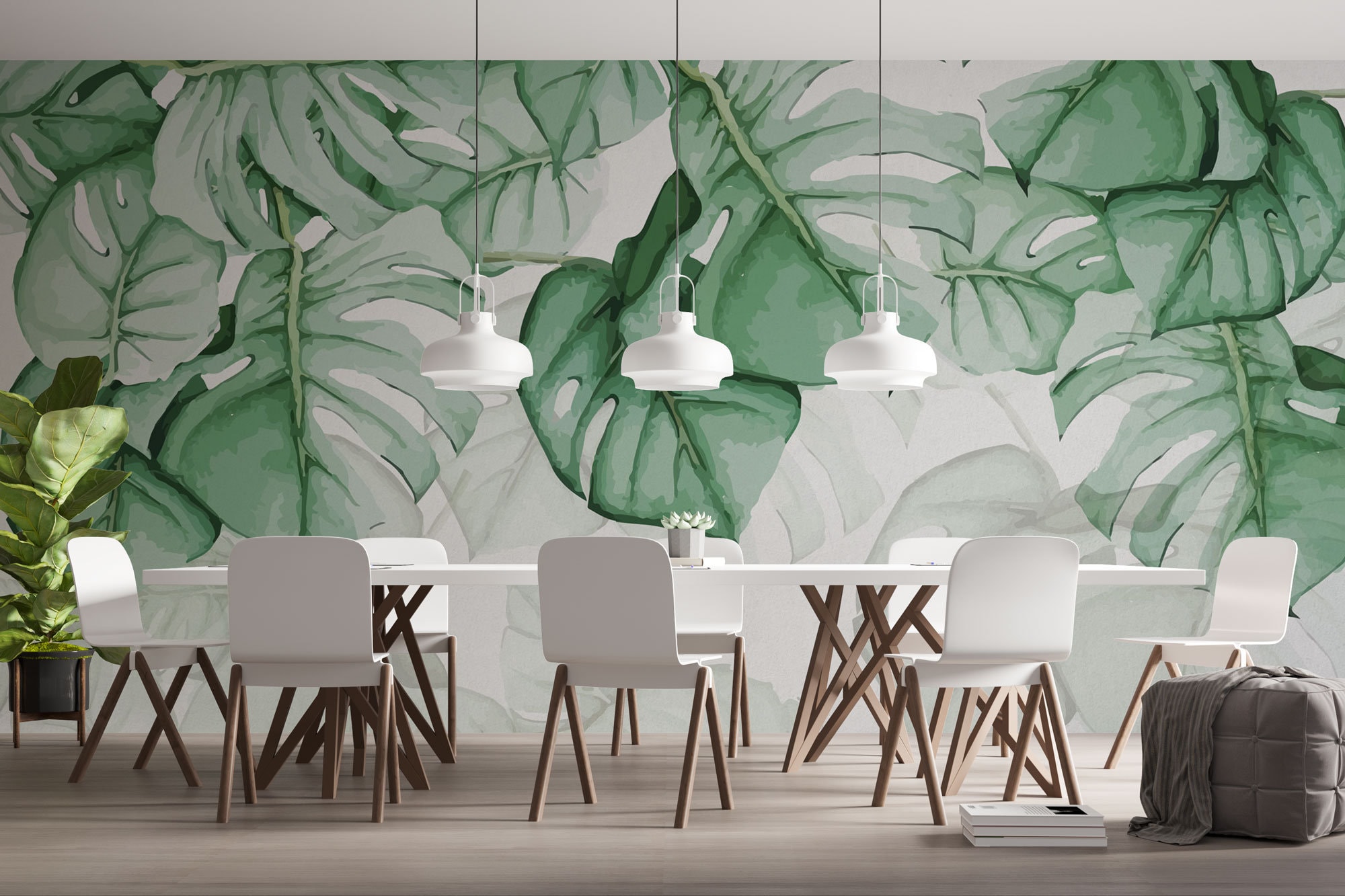 Tropical Big Leaves Wallpaper, Plants Wallpaper, Leaf Plants Self ...